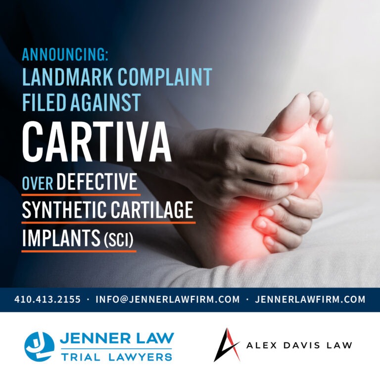 Lawsuit Alleges Cartiva Implant Defects | Jenner Law